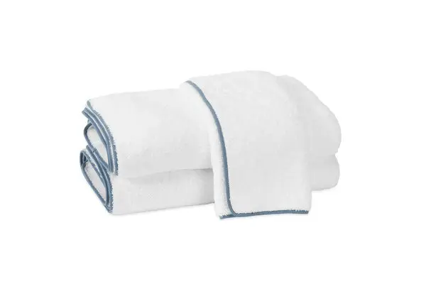 MATOUK Cairo Towel - White/sea