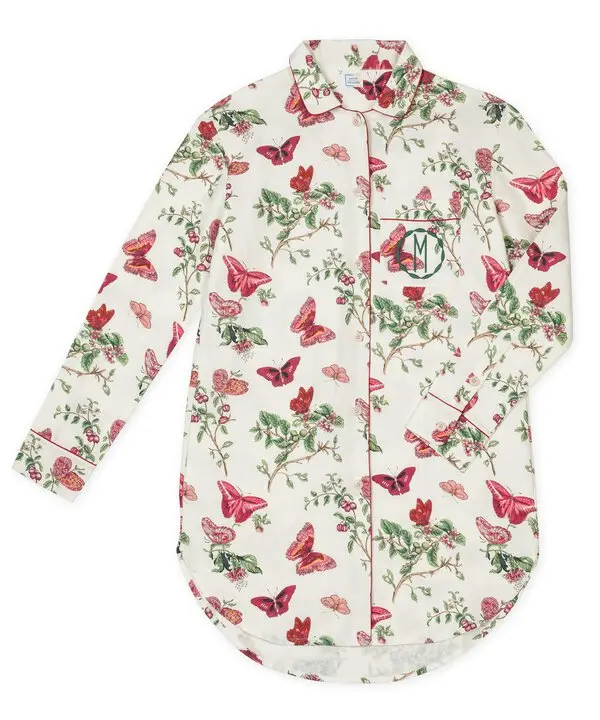 MATOUK Valentina Linen Sleep Shirt - Baudin