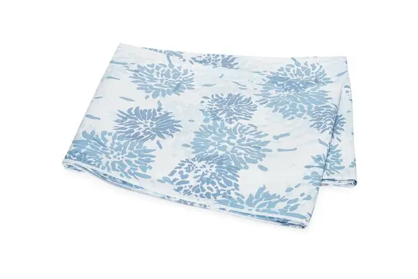 MATOUK Chrysanthemum Flat Bed Sheet - Blue