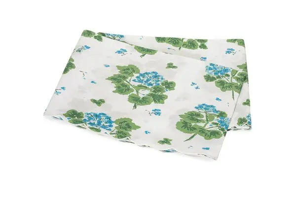 MATOUK Geranium Flat Bed Sheet - Blue