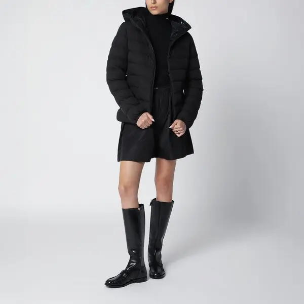 Moncler Herbe Short Down Jacket - Black
