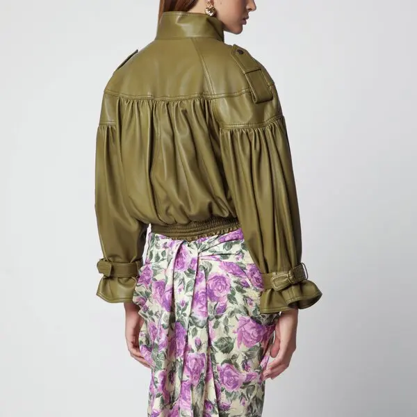 Chloé Eucalyptus Cropped Jacket With Leather Belt