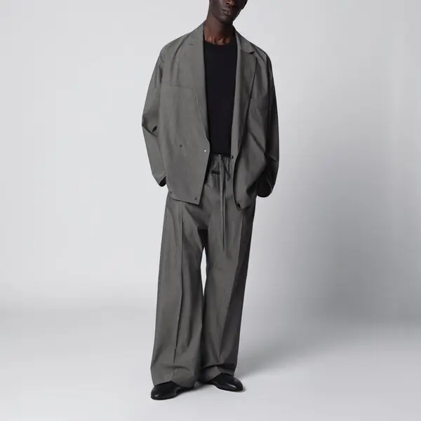 Fear Of God Wool Blend Wide-leg Trousers - Grey