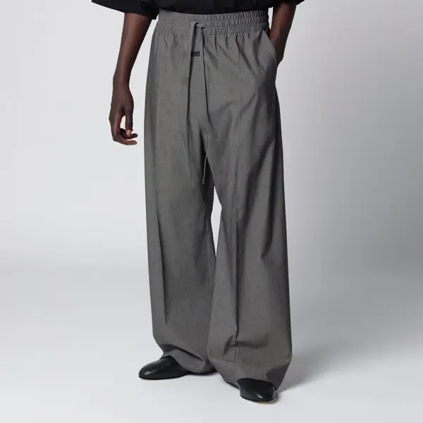 Fear Of God Wool Blend Wide-leg Trousers - Grey
