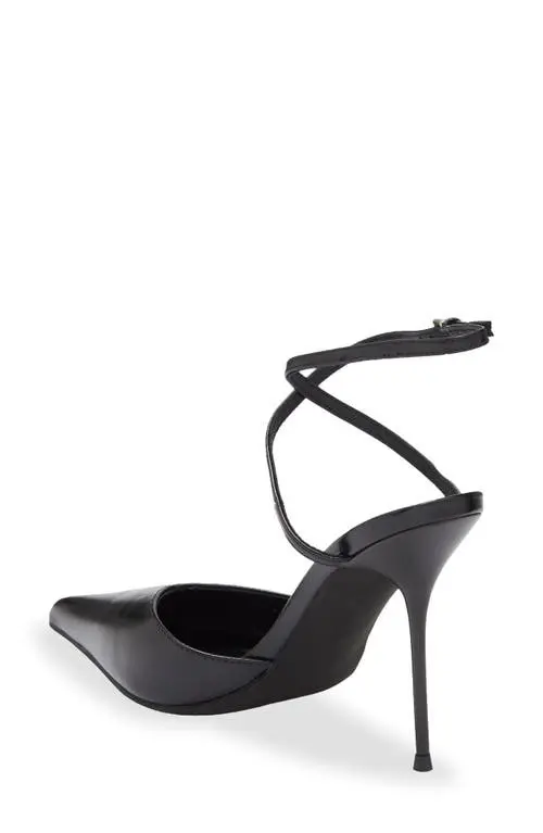Jeffrey Campbell Bordeaux Ankle Strap Pointed Toe Pump - Black