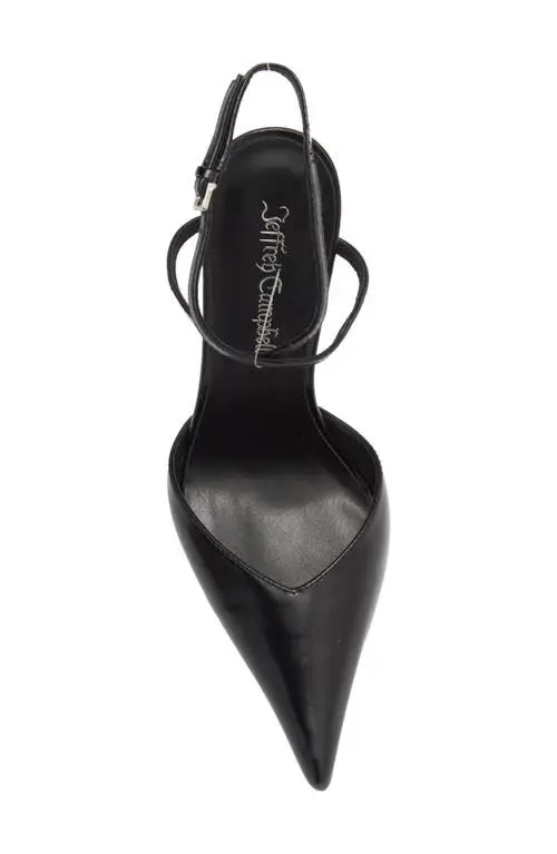 Jeffrey Campbell Bordeaux Ankle Strap Pointed Toe Pump - Black