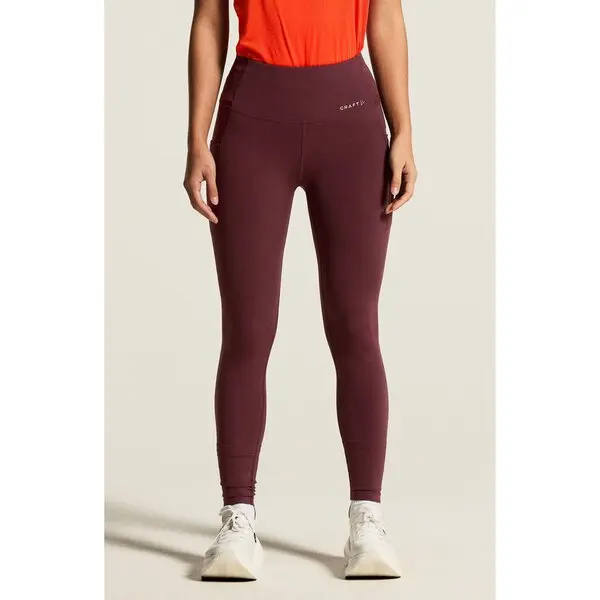 CRAFT Essence High Waist Pocket Leggings - Dark Fig