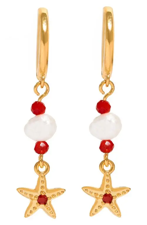 GIRLS CREW Starfish Dangle Hoop Earrings
