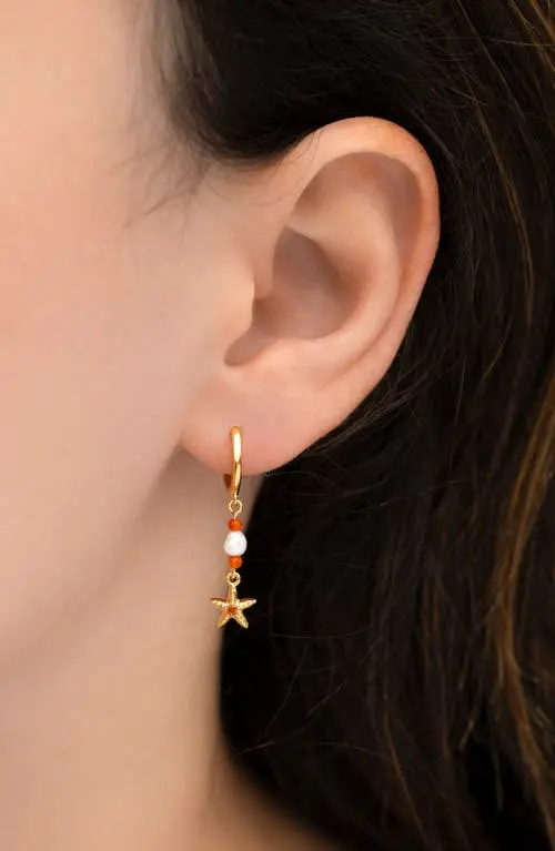 GIRLS CREW Starfish Dangle Hoop Earrings