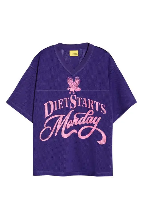 DIET STARTS MONDAY State Champs Mesh Practice Jersey - Purple/pink