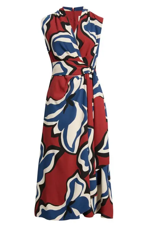 Anne Klein Surplice Wrap Midi Dress