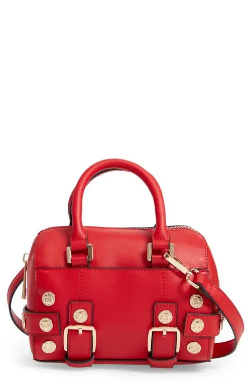 Topshop Bianca Studded Faux Leather Bowler Bag