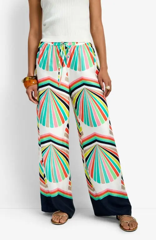 Trina Turk Wide Leg Printed Modal Pants