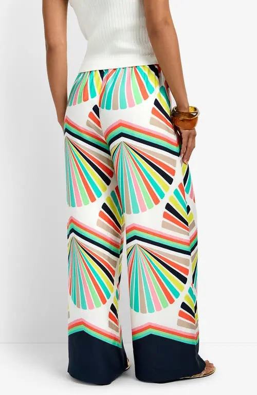Trina Turk Wide Leg Printed Modal Pants