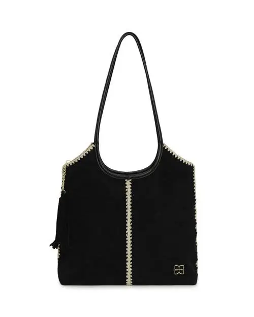 BELLE & BLOOM Back To Friends Suede Shopper - Black