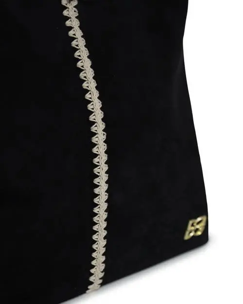 BELLE & BLOOM Back To Friends Suede Shopper - Black