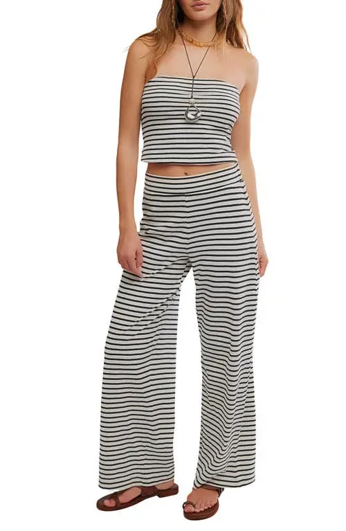 Free People Sailor Stripe Tube Top And Wide Leg Pant Set
