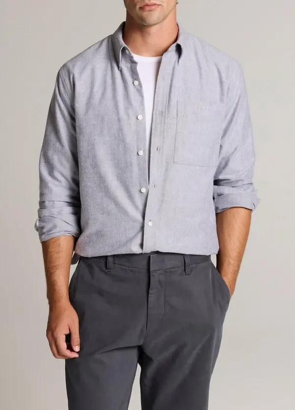 Vince Cotton Oxford Button-down Shirt - Black