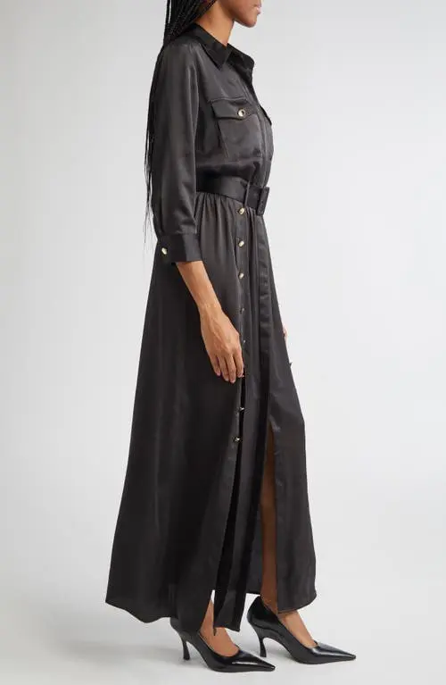 L'Agence Uriah Belted Maxi Shirtdress