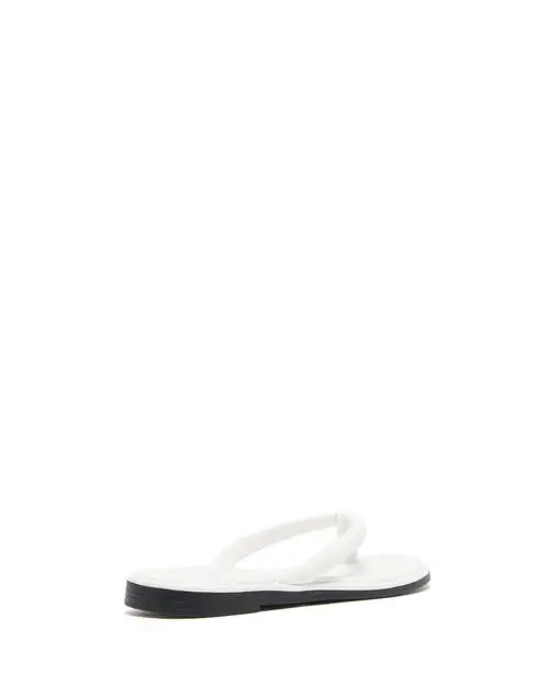 THERAPY AUSTRALIA Theory Open Round Toe Sandal - White Smooth Pu