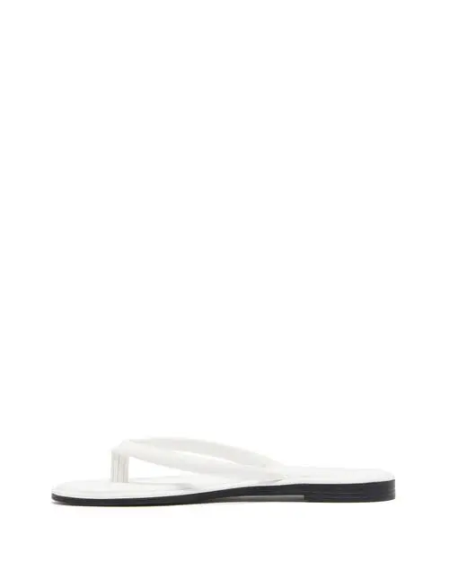 THERAPY AUSTRALIA Theory Open Round Toe Sandal - White Smooth Pu