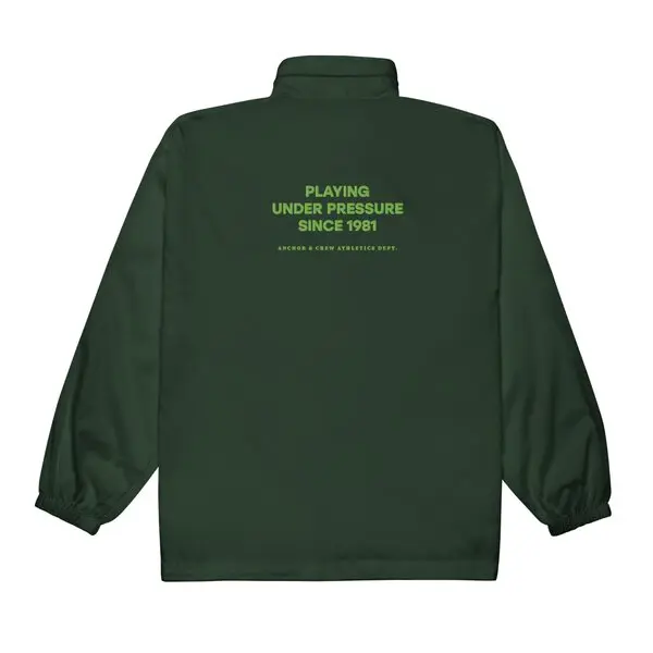ANCHOR & CREW Forest Under Pressure Sports Club League Embroidered Windbreaker Coat - Green