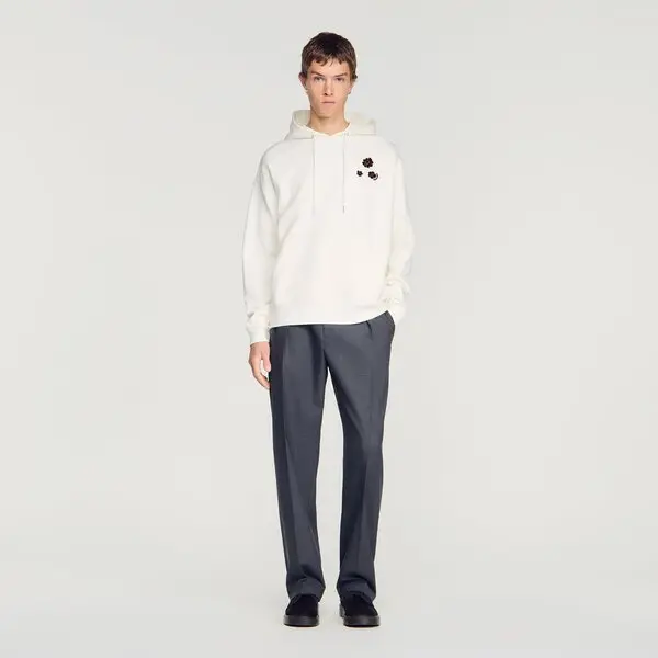 Sandro Oversized Floral Print Sweatshirt