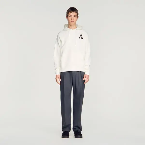 Sandro Oversized Floral Print Sweatshirt