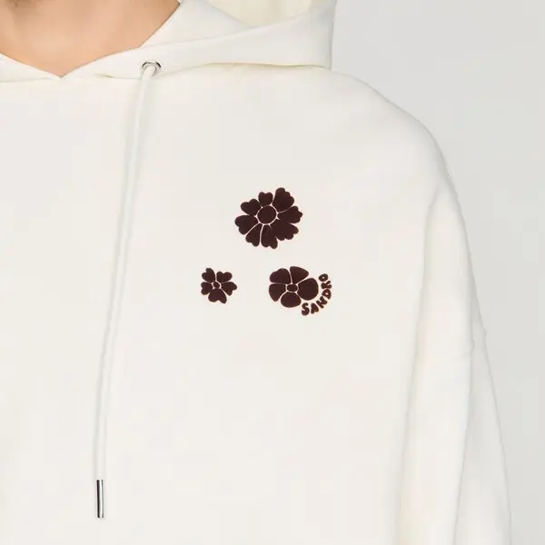 Sandro Oversized Floral Print Sweatshirt
