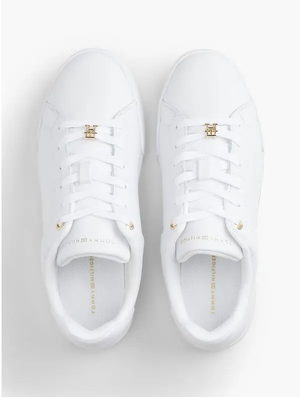 Tommy Hilfiger Metallic Accent Leather Sneaker