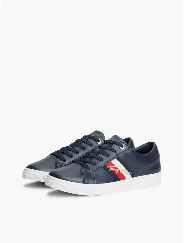 Tommy Hilfiger Script Logo Stripe Sneaker