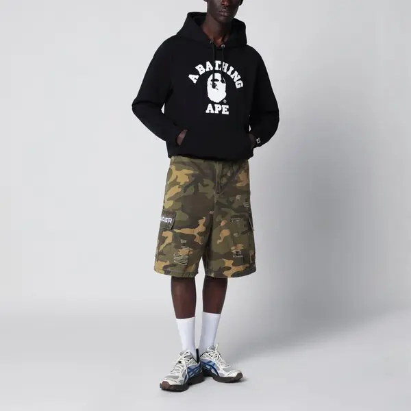 A BATHING APE Cotton Hoodie With Logo Print