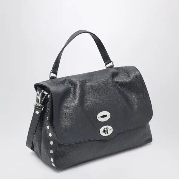 ZANELLATO Postina Medium Grained Leather Bag - Blue