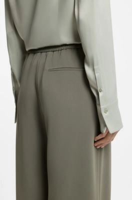 BOSS Relaxed-fit Pants In Anti-static Japanese Crepe