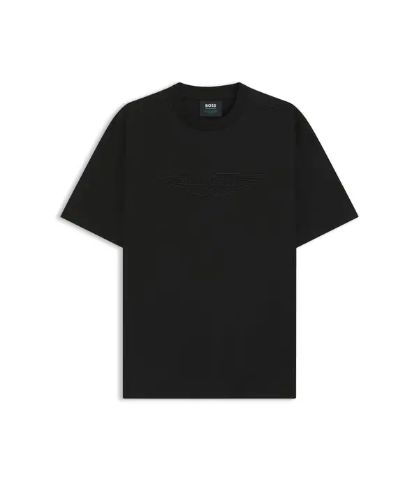 BOSS X Aston Martin T-shirt In Mercerized Cotton - Black