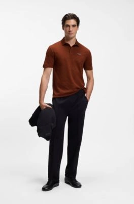 BOSS X Aston Martin Polo Shirt In Mercerized Cotton Jacquard - Brown