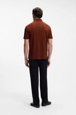 BOSS X Aston Martin Polo Shirt In Mercerized Cotton Jacquard - Brown
