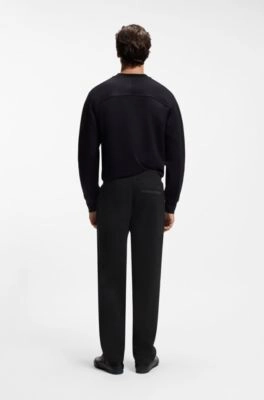 BOSS X Aston Martin Modern-fit Cotton Interlock Pants With Drawstring