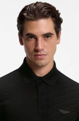 BOSS X Aston Martin Polo Shirt In Mercerized Cotton Jacquard