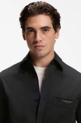 BOSS X Aston Martin Relaxed-fit Overshirt In Stretch Cotton
