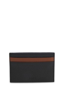 BOSS X Aston Martin Card Holder In Two-tone Leather