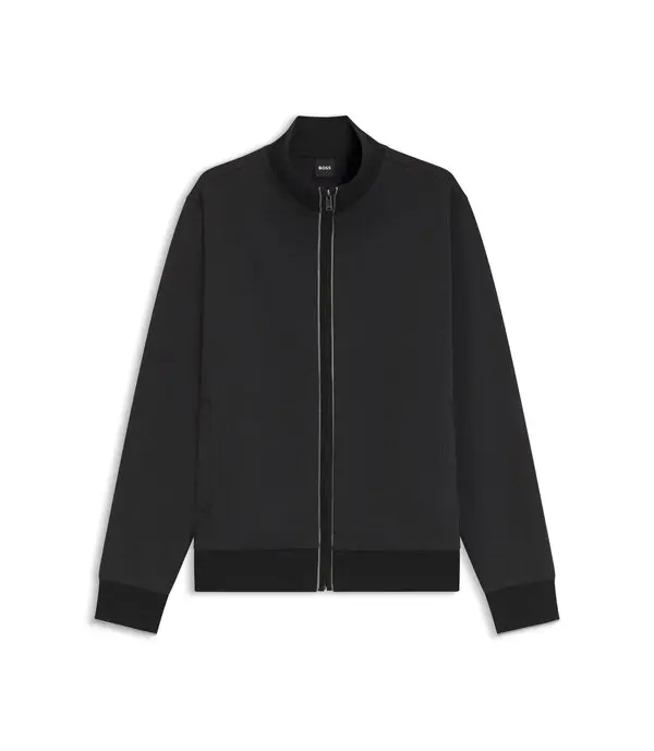 BOSS Cotton Sweatshirt With Zipper Neck