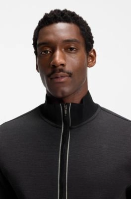BOSS Cotton Sweatshirt With Zipper Neck