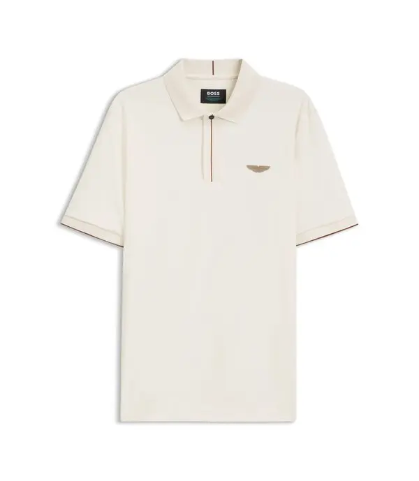 BOSS X Aston Martin Polo Shirt In Mercerized Cotton - White