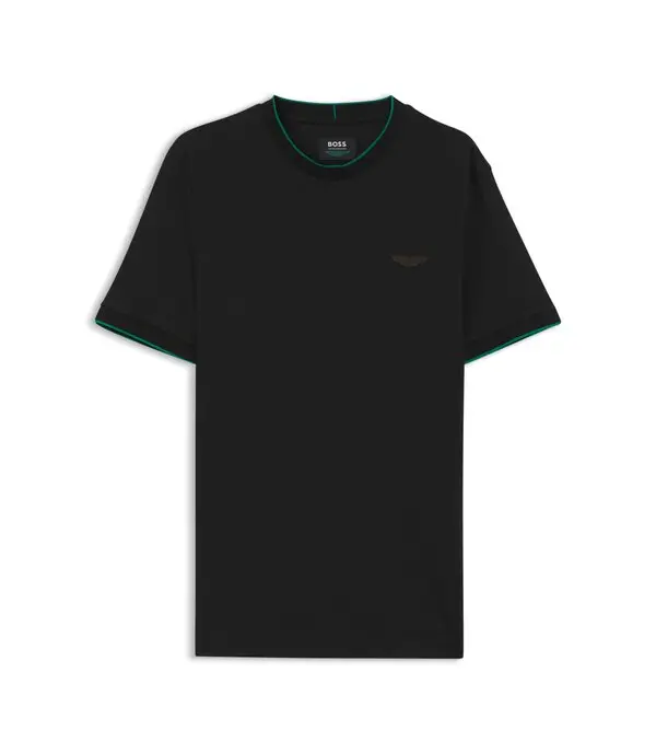 BOSS X Aston Martin T-shirt In Mercerized Cotton - Black
