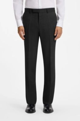 BOSS Micro-patterned Slim-fit Suit In Italian Virgin Wool