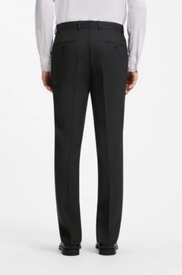 BOSS Micro-patterned Slim-fit Suit In Italian Virgin Wool