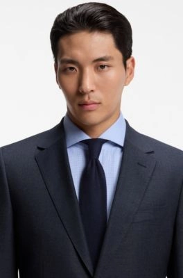 BOSS Two-piece Slim-fit Suit In Patterned Stretch Wool