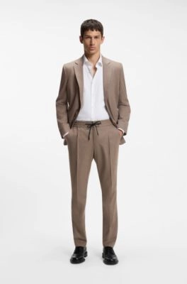 Hugo Melange Stretch Flannel Slim-fit Trousers