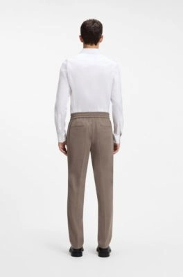Hugo Melange Stretch Flannel Slim-fit Trousers